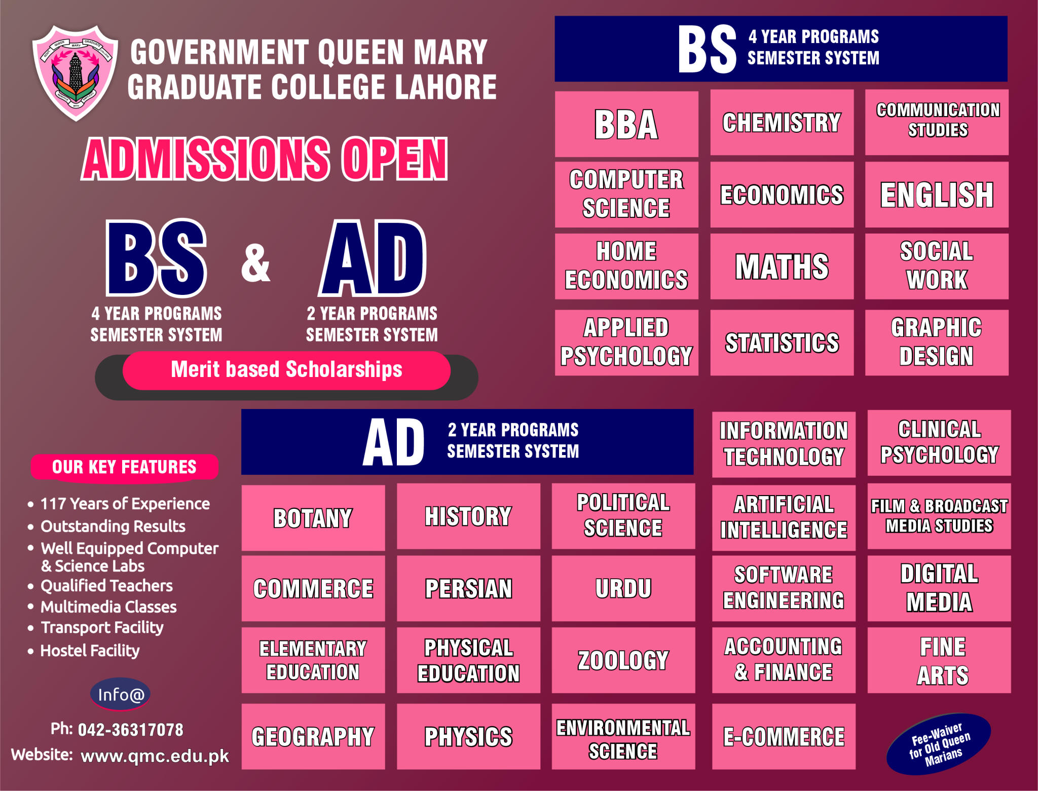 ADMISSIONS OPEN BS-ADP-2025 - QMC